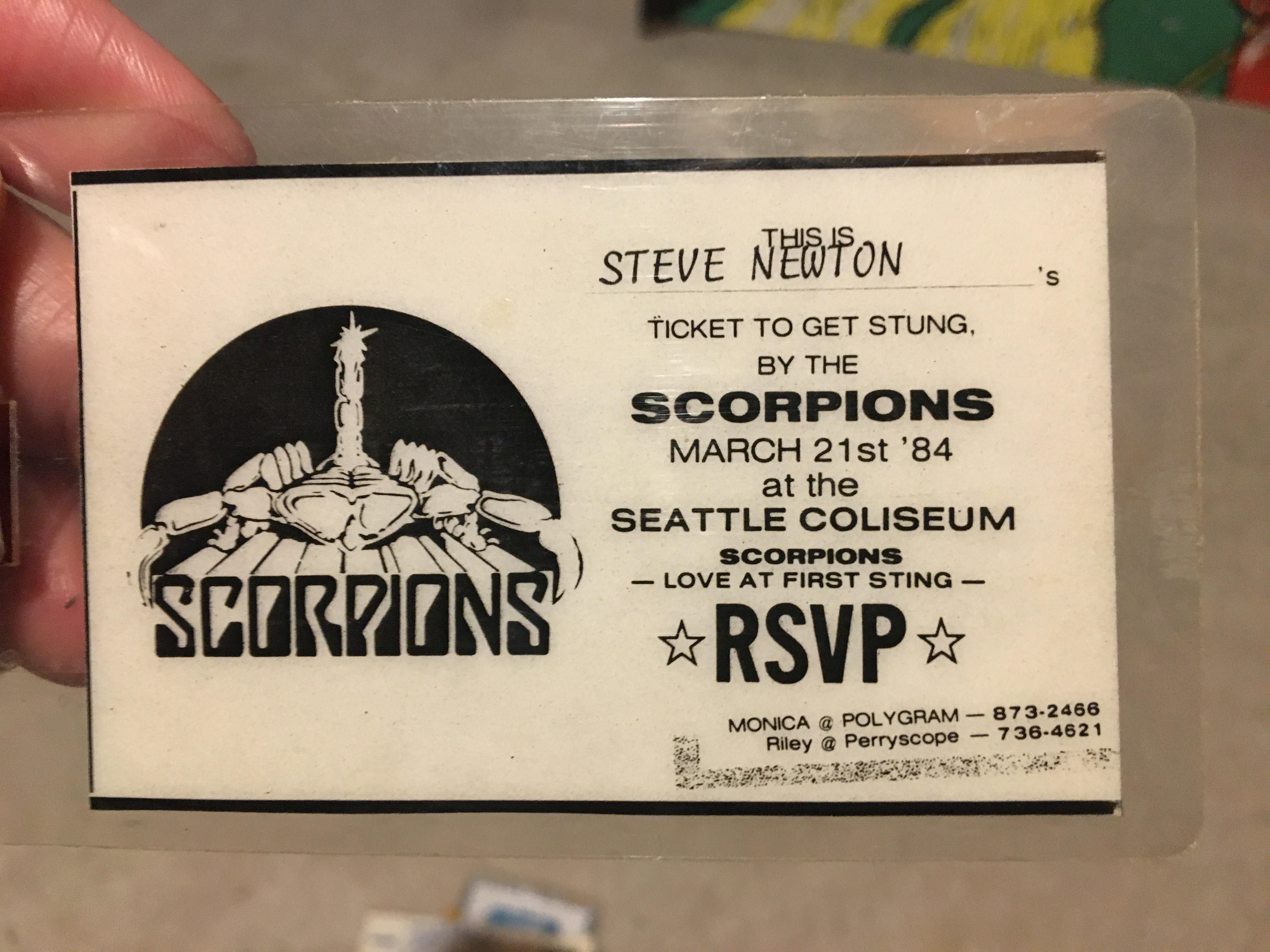 That time I took a free ride to Seattle to see Scorpions on the Love at ...